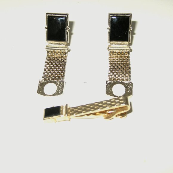 SWANK | Accessories | Vintage Swank Mens Black Onyx Stone Wrap Around ...
